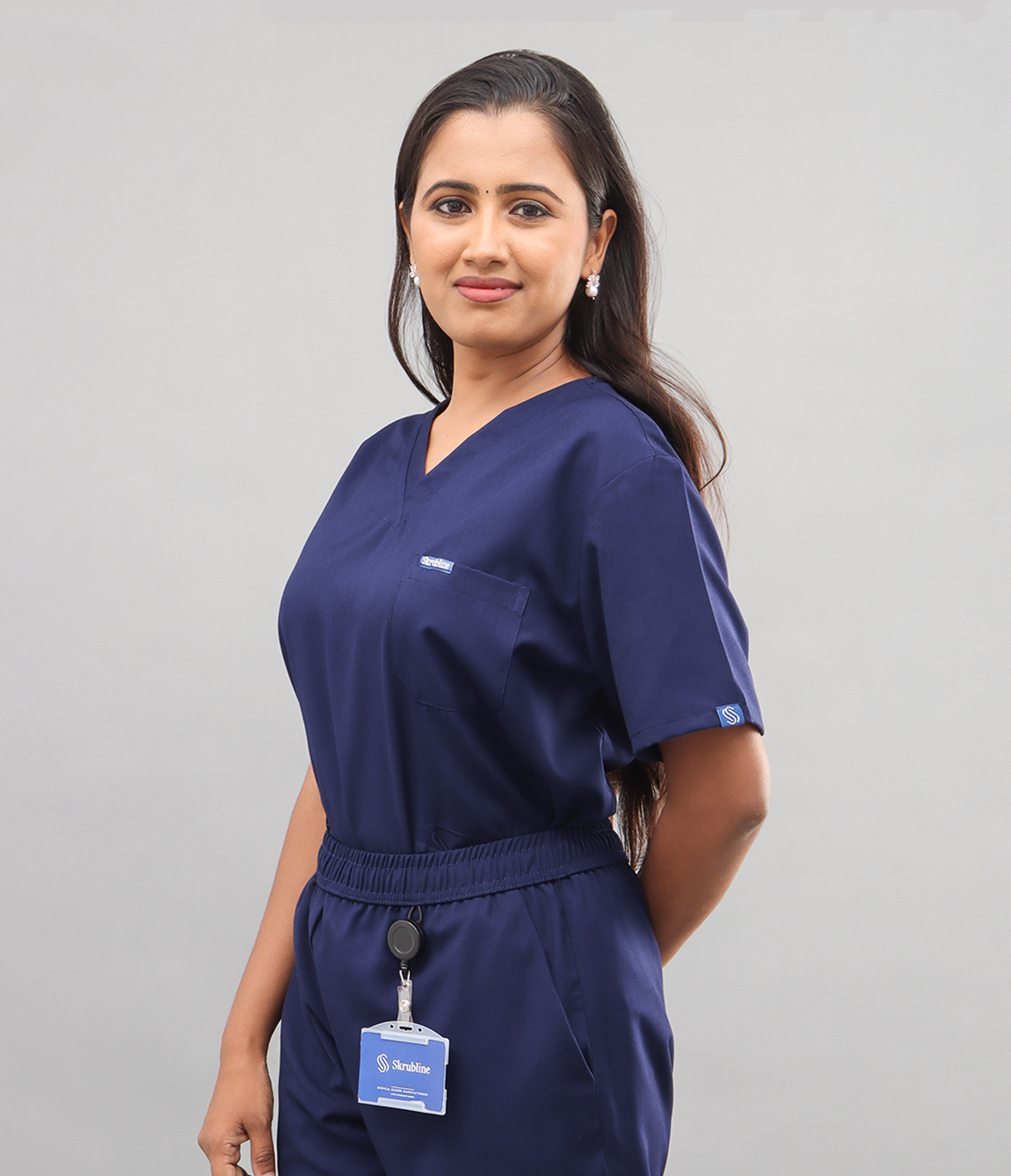 Airlite V-Neck Midnight Blue Scrubs | Bulk Medical Uniforms – Skrubline